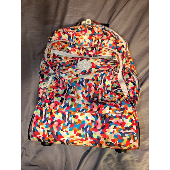 Kipling | Bags | Kipling Rolling Backpack Carry On Luggage Bag Multi ...